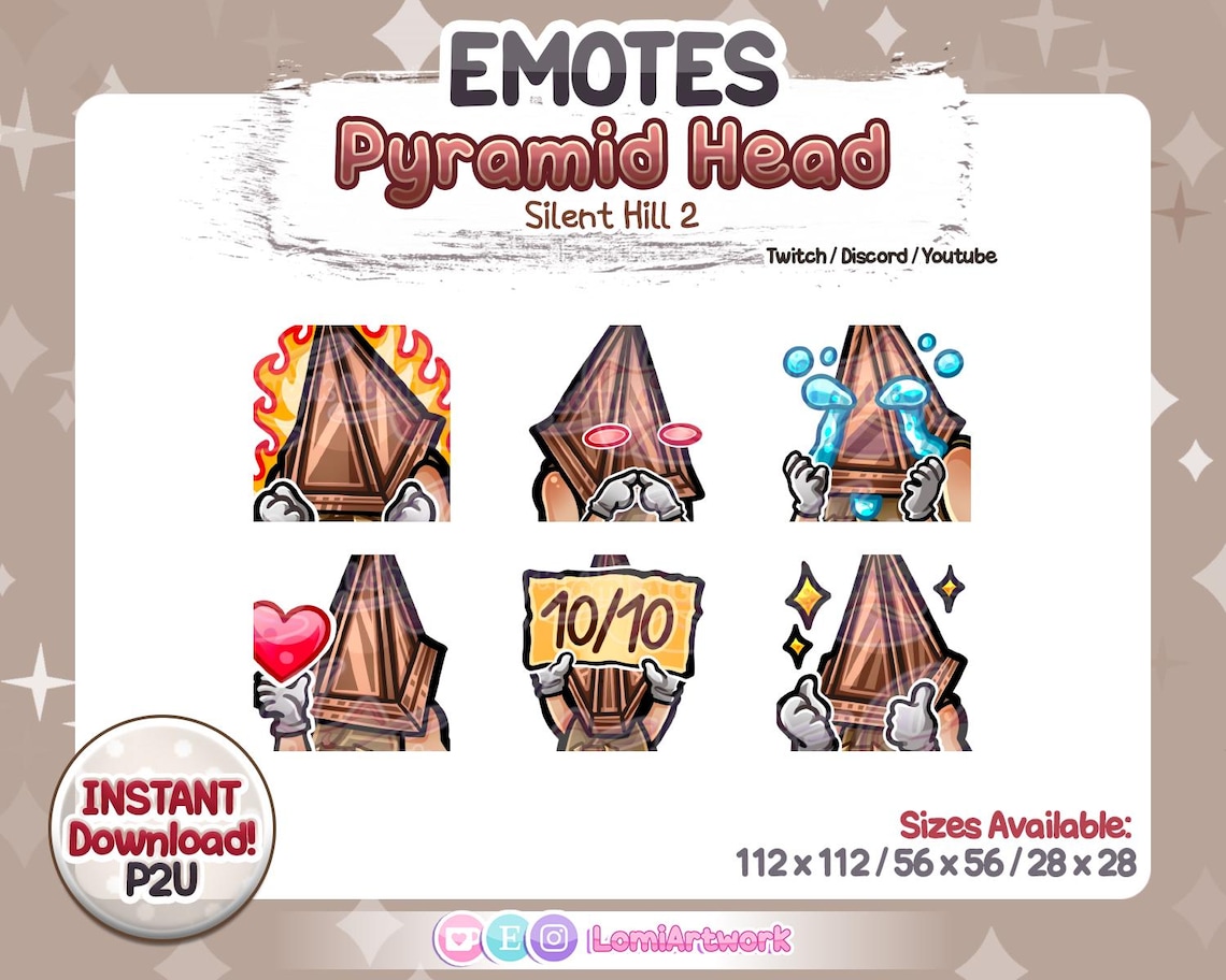 Pyramid Head Emotes: Silent Hill 2 Chibi Emotes (digital Download) - Etsy