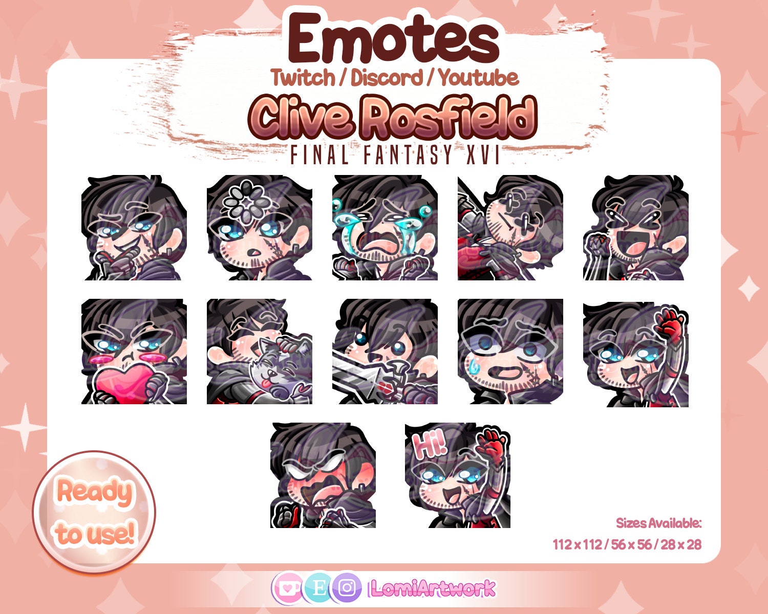 CLIVE ROSFIELD Emotes - Final Fantasy 16 / XVI - P2u/ready to Use ...