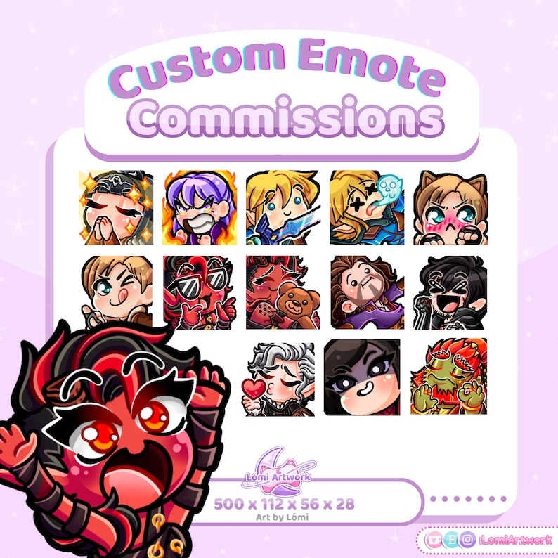 Custom Emote Art Commission – Personalized Discord/twitch Emotes ...