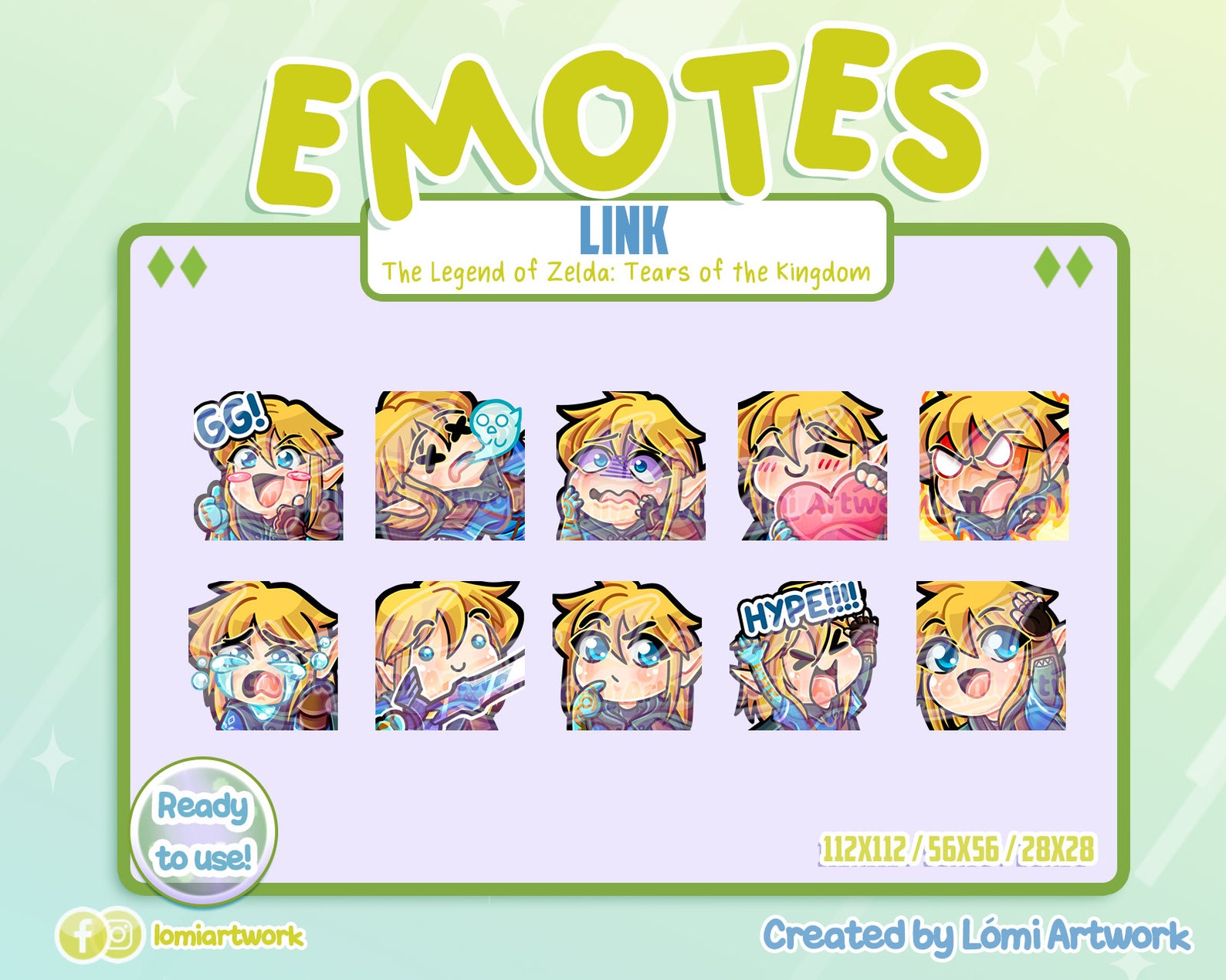 The Legend of Zelda: LINK EMOTES - Tears of the Kingdom - Twitch ...