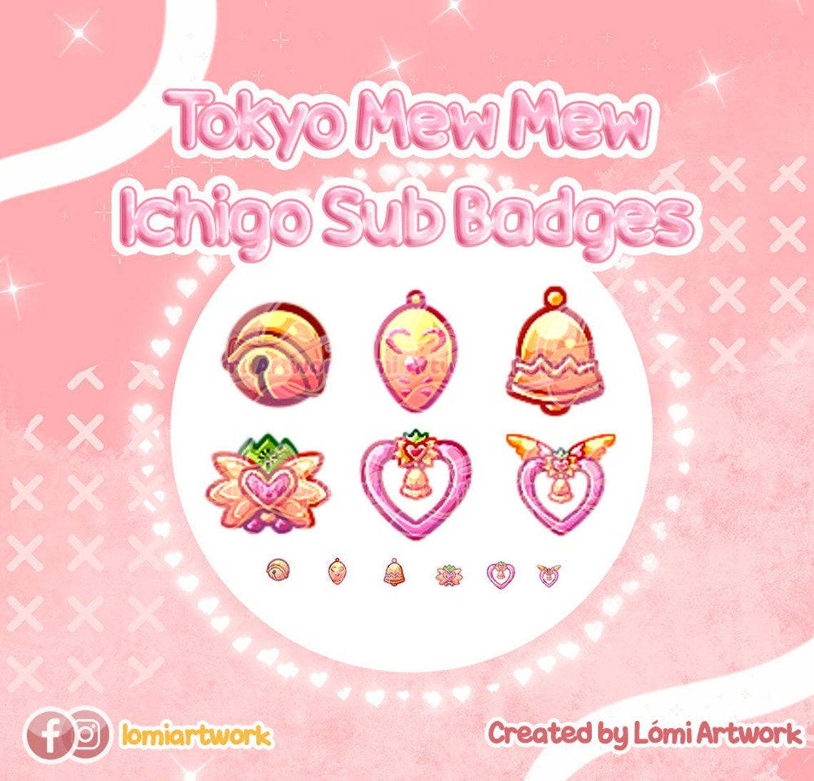 TOKYO MEW MEW Badges - Mew Ichigo - Kawaii Cute Chibi Magical Girl Sub ...