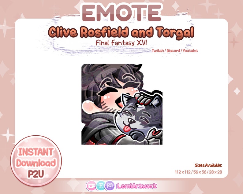 CLIVE ROSFIELD and Torgal Dog Emote - Final Fantasy 16 / XVI - P2u ...