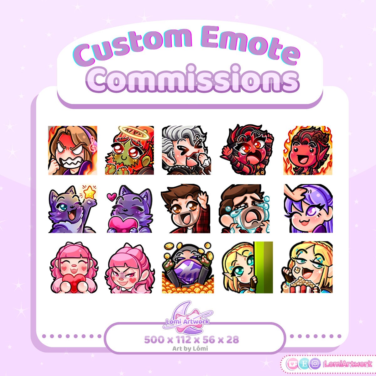 Custom Emote Art Commission – Personalized Discord/twitch Emotes ...