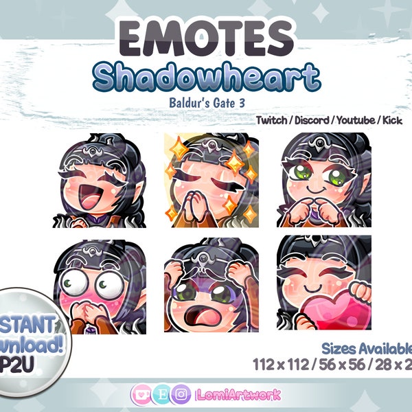 Shadowheart Twitch Emotes - Etsy