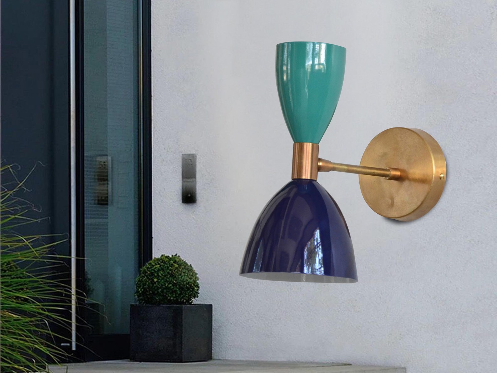 Elegant Modern Style Mid Century Raw Brass Wall Lamp Luminaire - Etsy