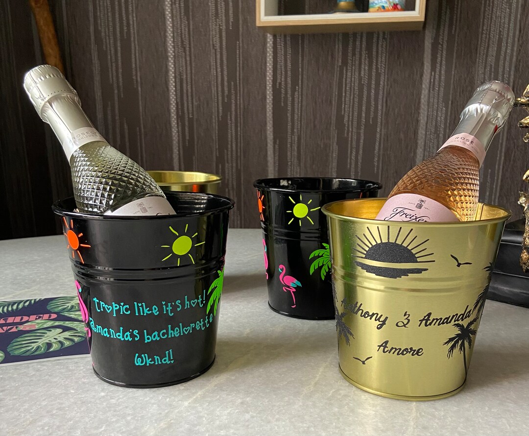 Custom Gold Ice Bucket - Plant Pot - Personalised Birthday Gifts ...