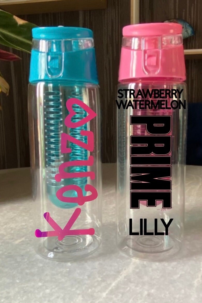 Personalised Prime Drinks Bottle Blue Pink Flip Lid Fruit - Etsy