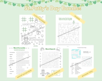 St. Patrick's Day Printable Activity Bundle | Fun St. Patrick's Day ...