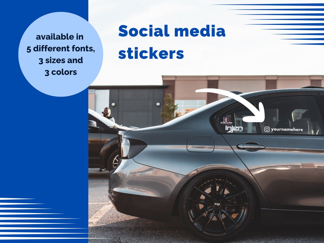 Social Media Sticker, Decal, High Quality Outdoor Vynil Sticker, Vinyl ...