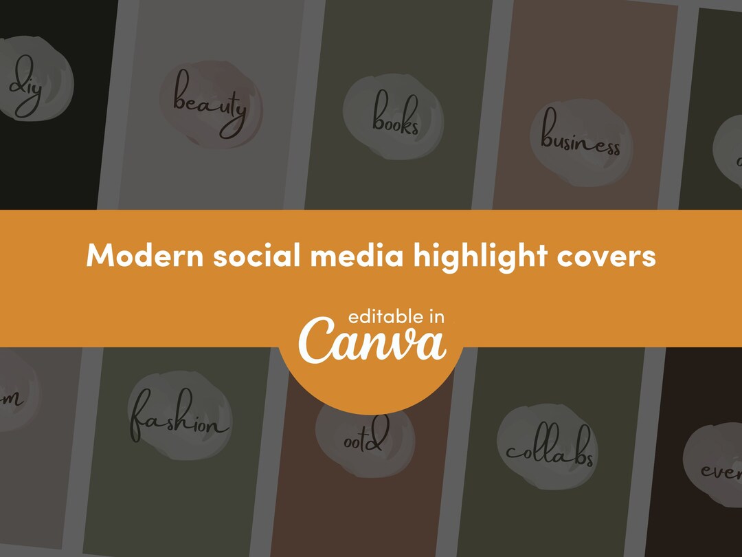 12 Editable Social Media Highlight Covers Icons for Instagram - Etsy