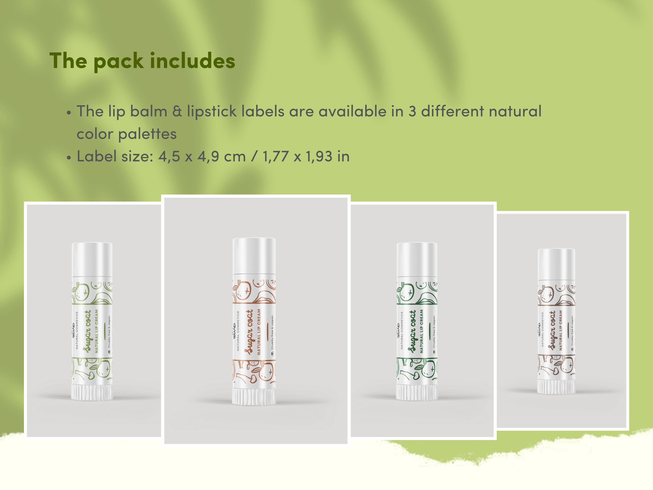 Editable Product Labels for Lip Balm, Lip Stick, Cosmetic, Skincare ...