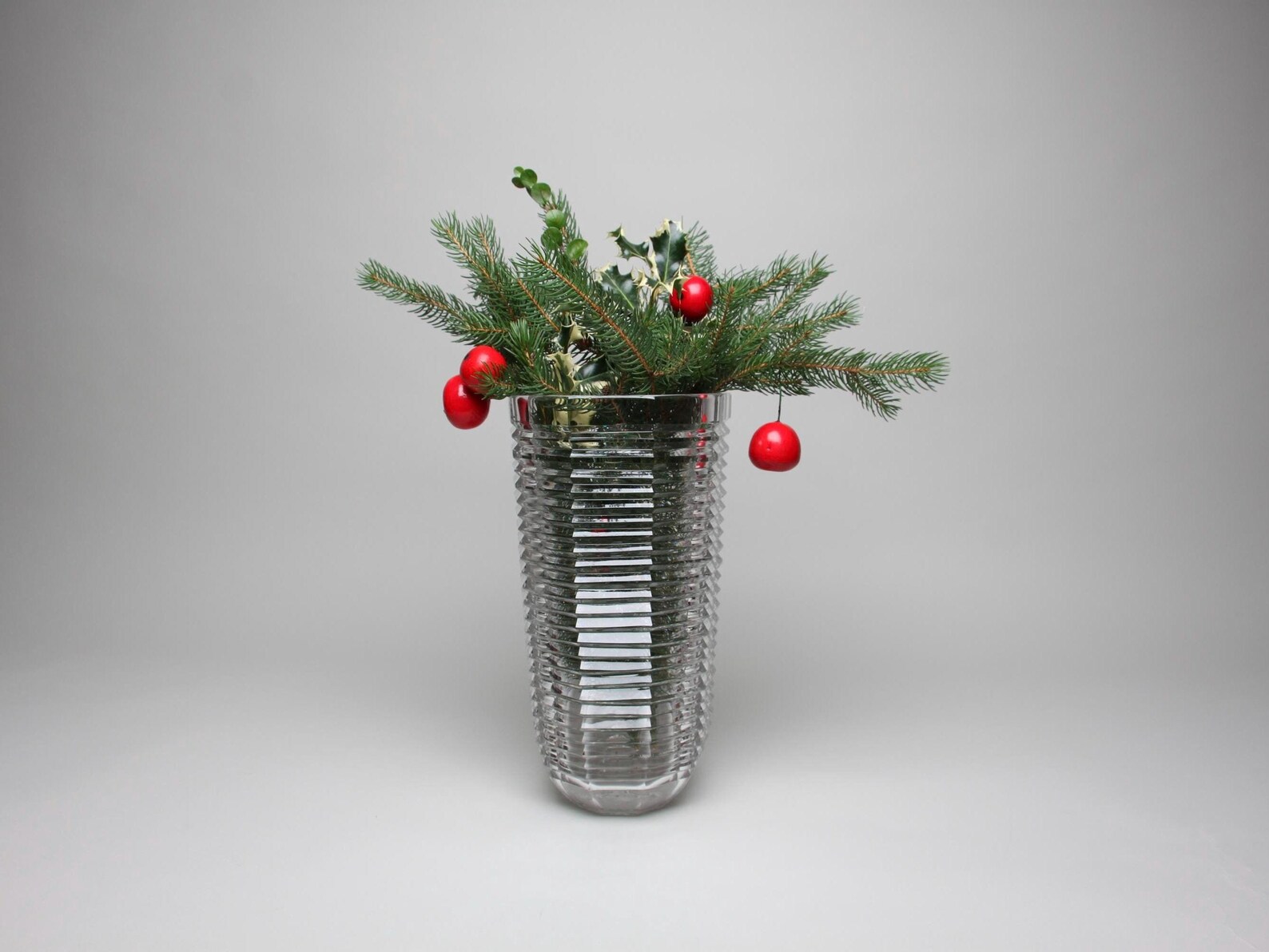 Large Vintage RIEDEL Glass Vase in Art Deco Style, Solid Midcentury ...