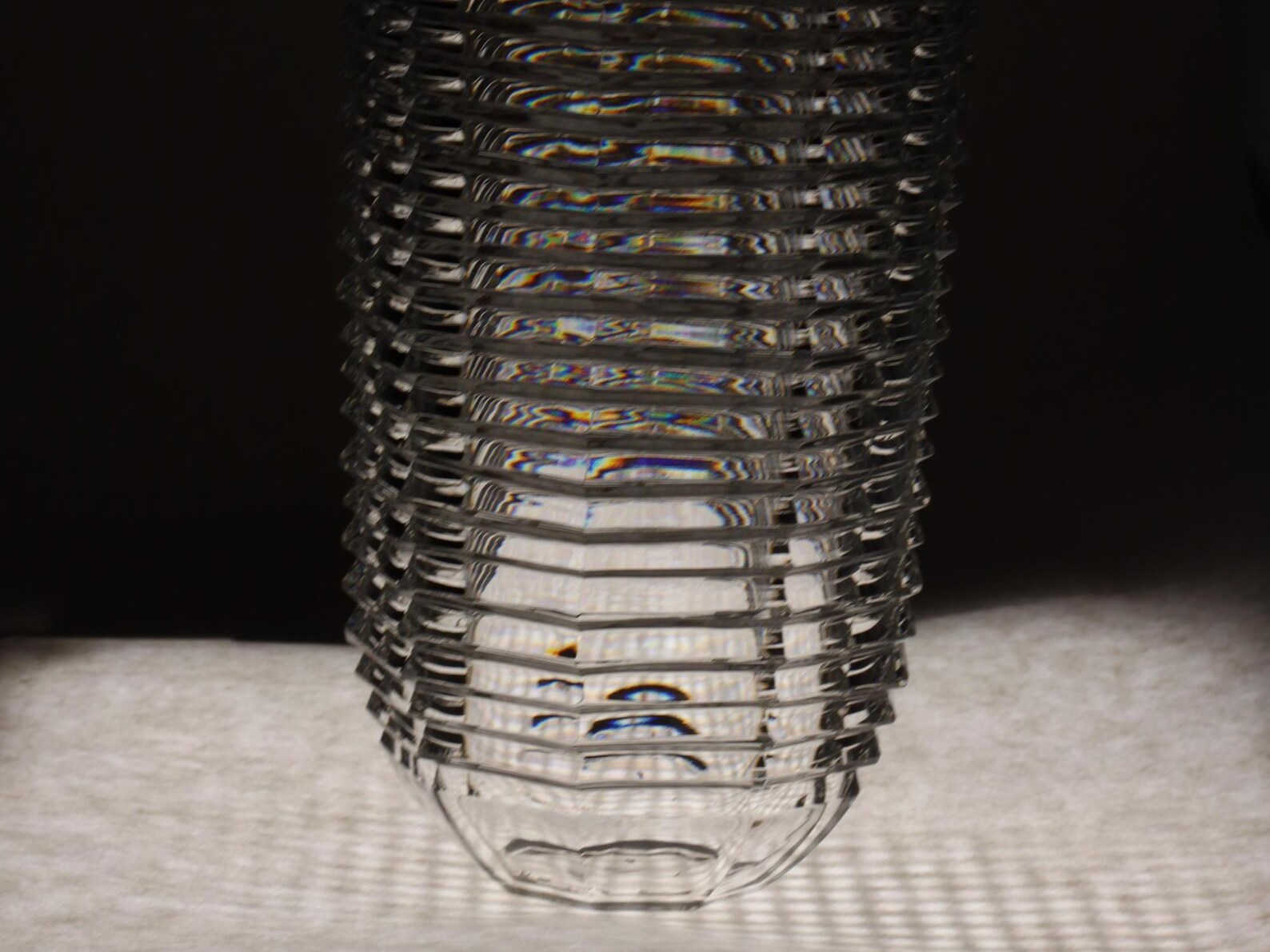 Large Vintage RIEDEL Glass Vase in Art Deco Style, Solid Midcentury ...