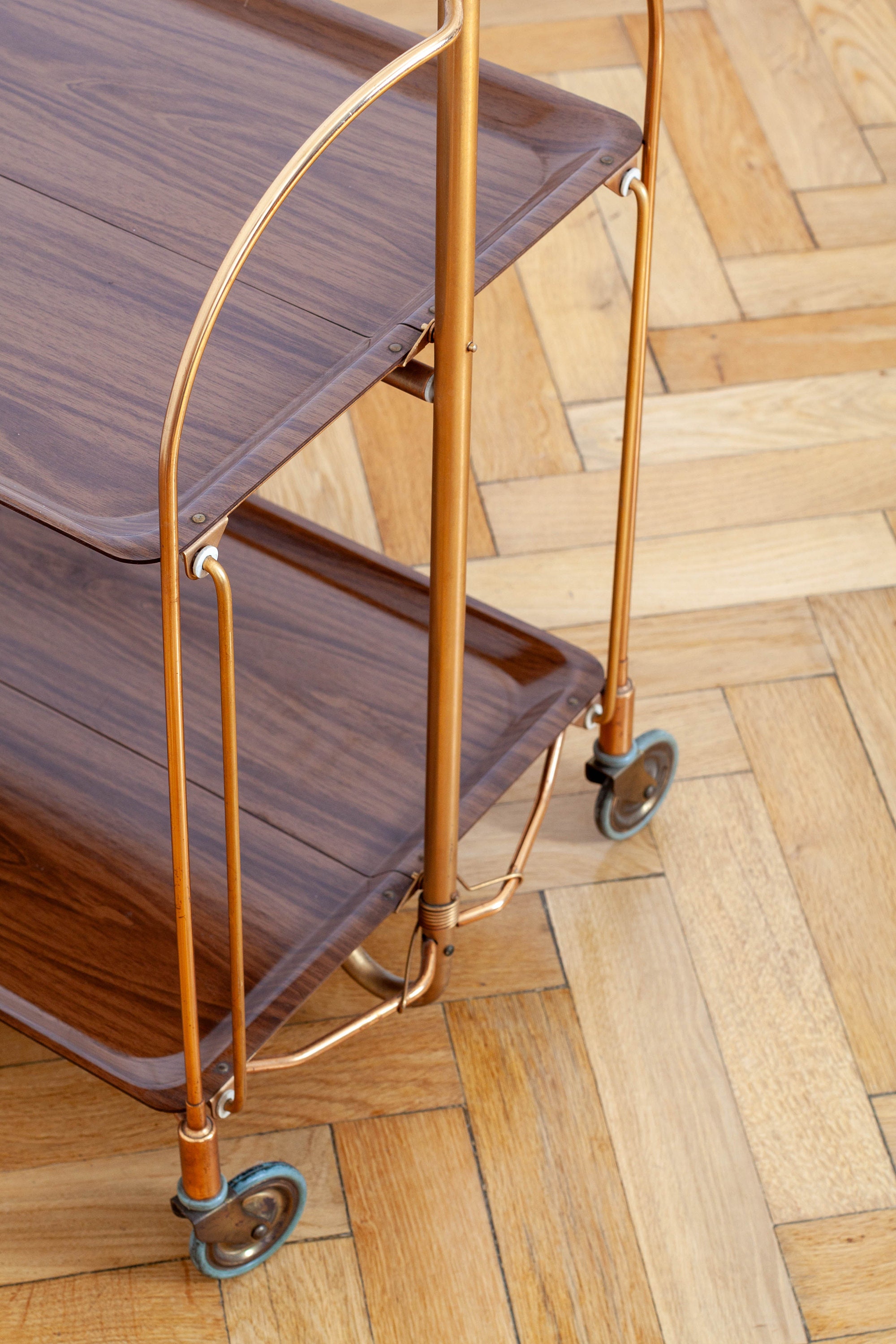 Vintage Bar Trolley Foldable, Midcentury 60s, Bremshey Dinett Serving ...