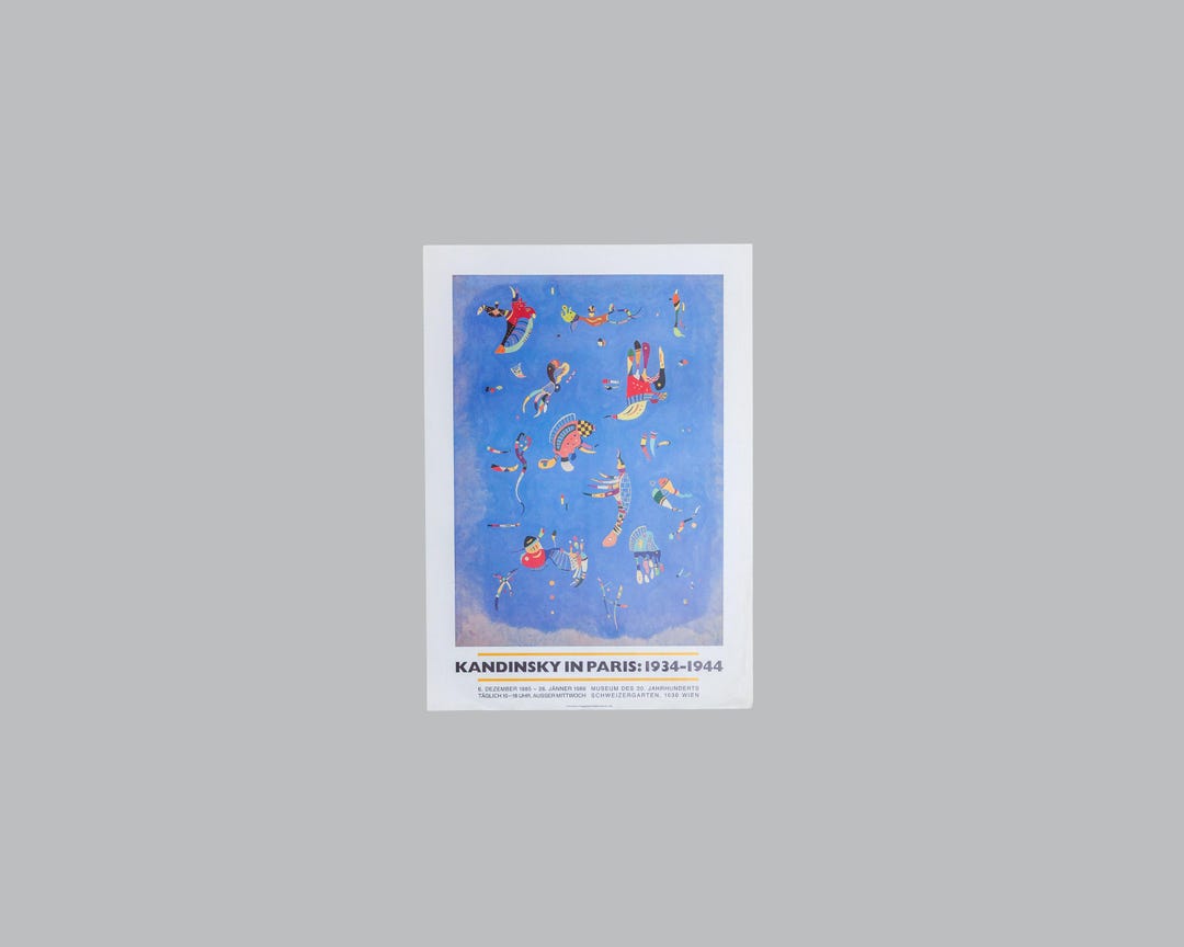 Kandinsky in Paris 1985 Exhibition Poster: Vintage Museum Art Print ...