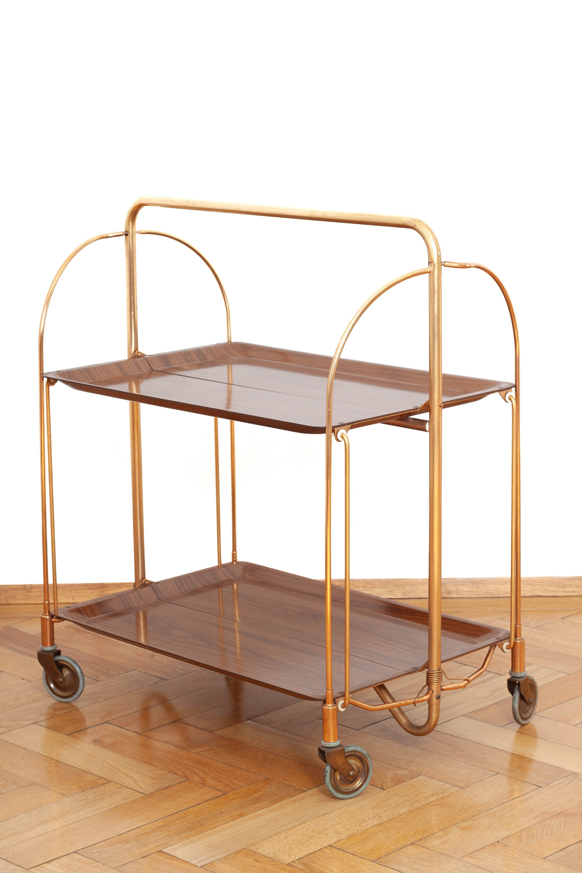 Vintage Bar Trolley Foldable, Midcentury 60s, Bremshey Dinett Serving ...