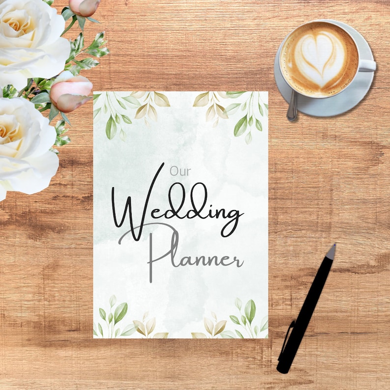 Simple Wedding Planner Printable. Greenery/eucalyptus/gold. Print at ...