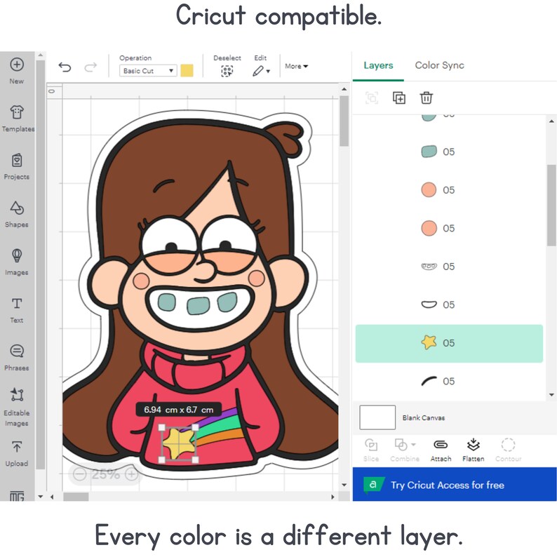 Mabel Pines | Gravity Falls | Svg Png Jpg Ai Eps Pdf | Cricut | Clipart ...