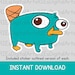 Agent P | Perry the Platypus | Phineas and Ferb | Svg Png Jpg Ai Eps ...