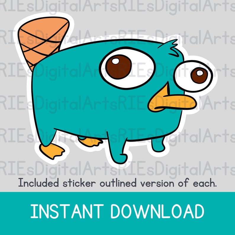 Agent P | Perry the Platypus | Phineas and Ferb | Svg Png Jpg Ai Eps ...