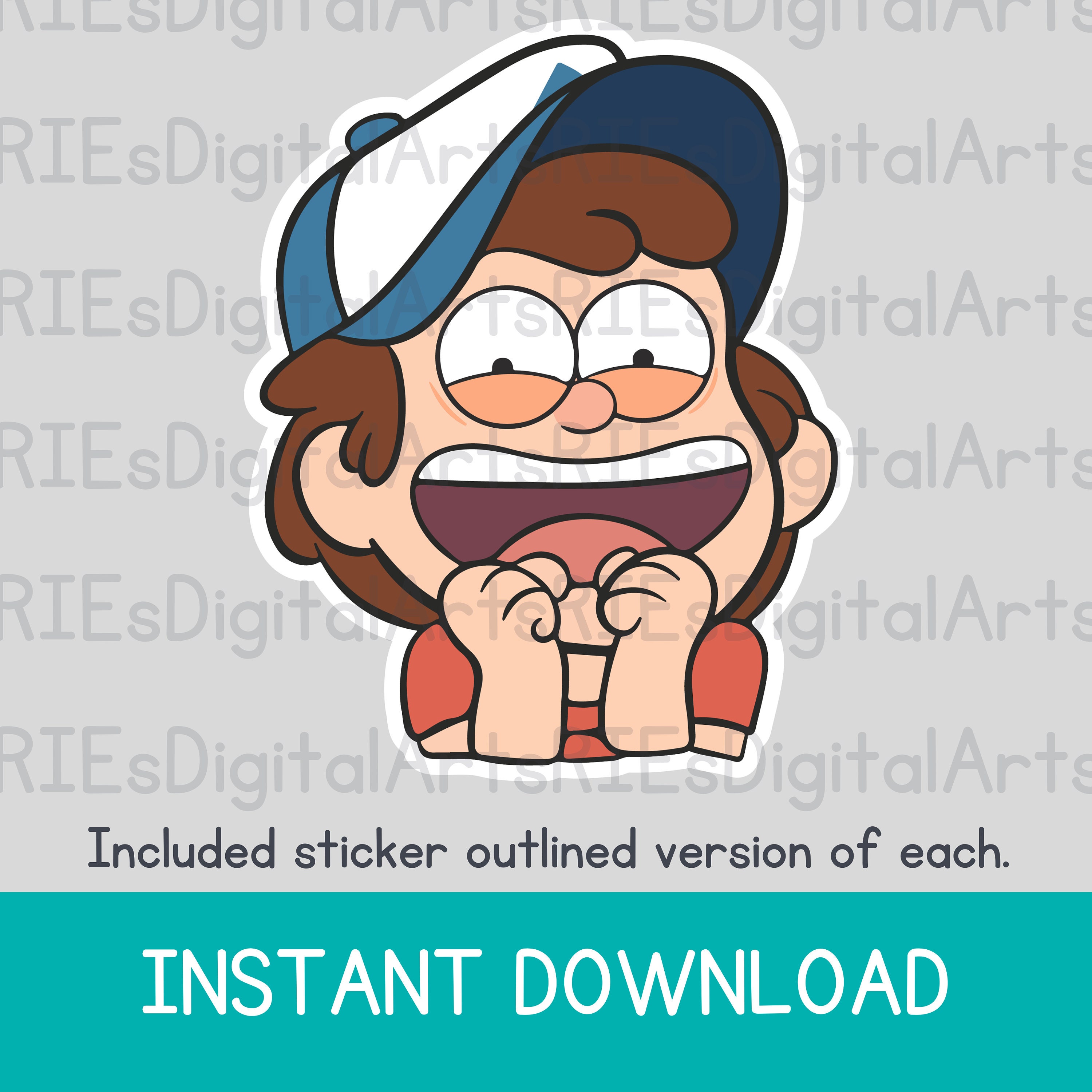 Dipper Pines | Gravity Falls | Svg Png Jpg Ai Eps Pdf | Cricut ...