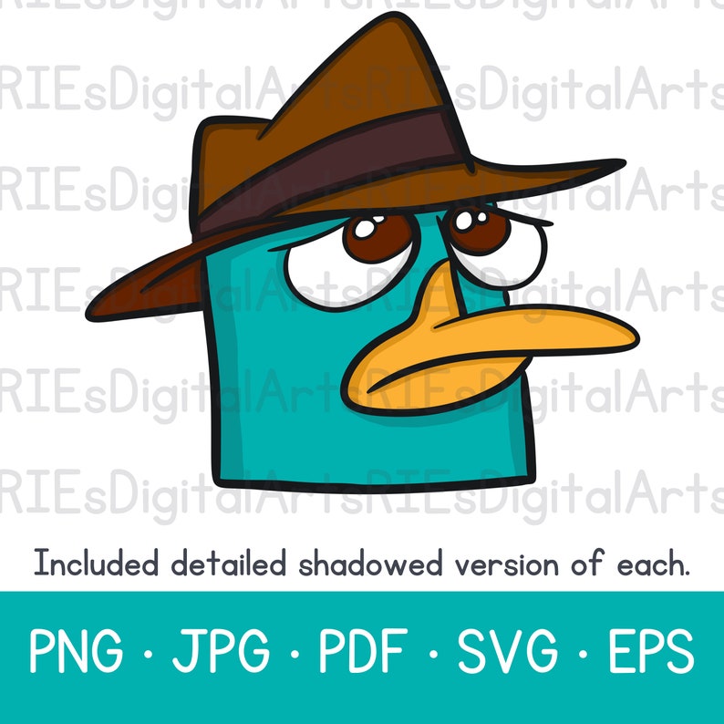 Agent P | Perry the Platypus | Phineas and Ferb | Svg Png Jpg Ai Eps ...