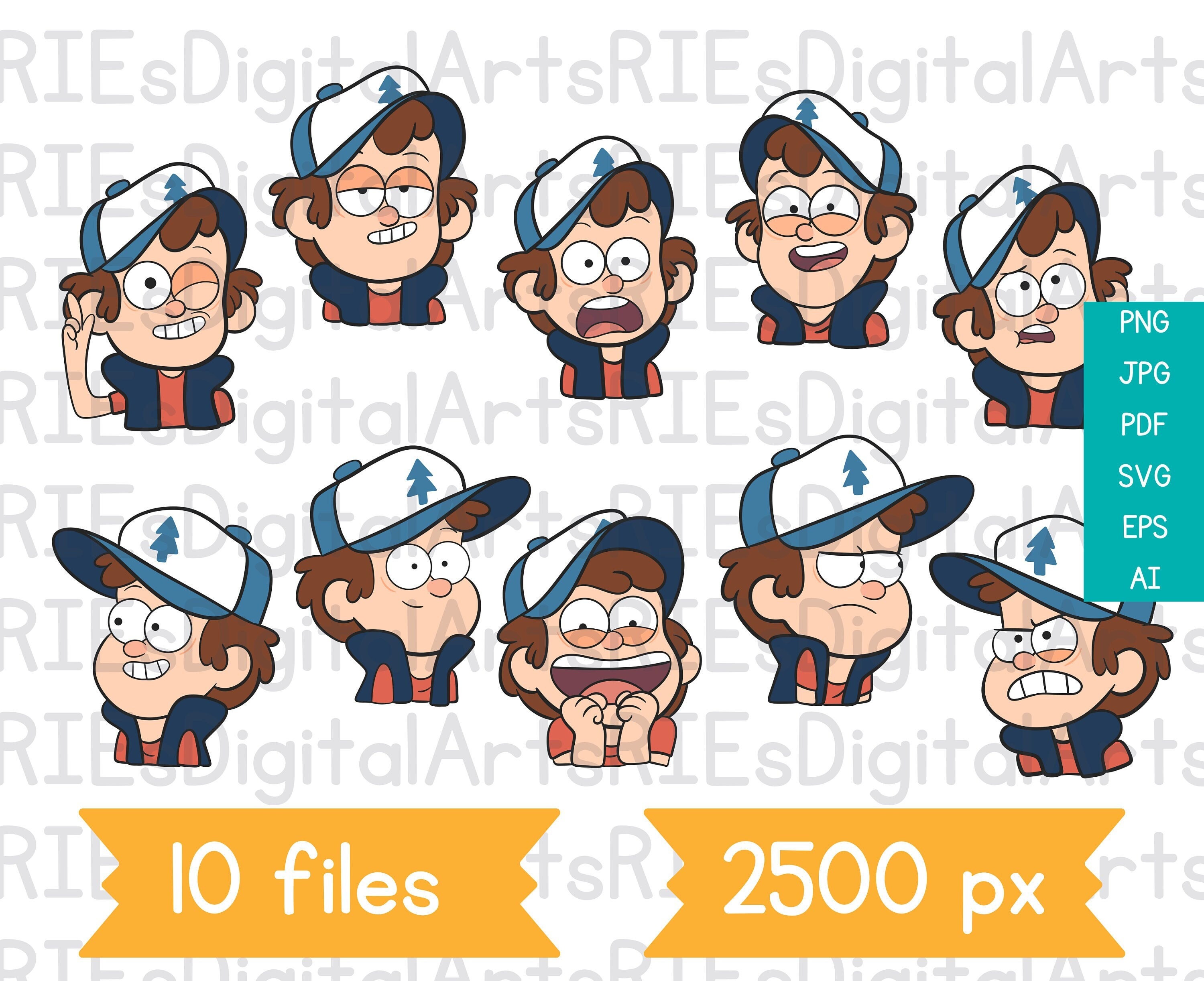 Dipper Pines / Gravity Falls / svg png jpg ai eps pdf / Cricut ...