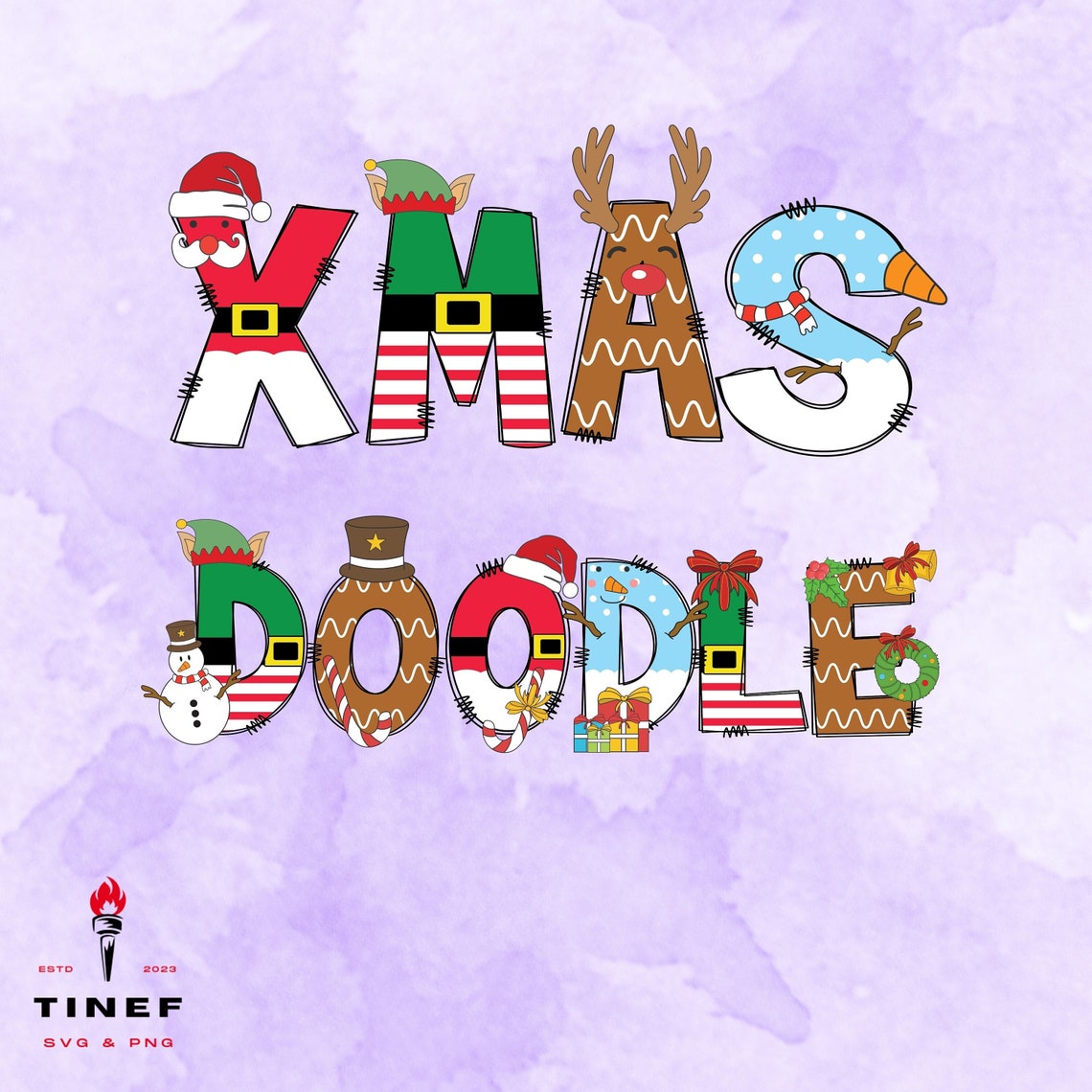 Christmas Letters,printable Alphabet,digital Alphabet,clipart Letters ...