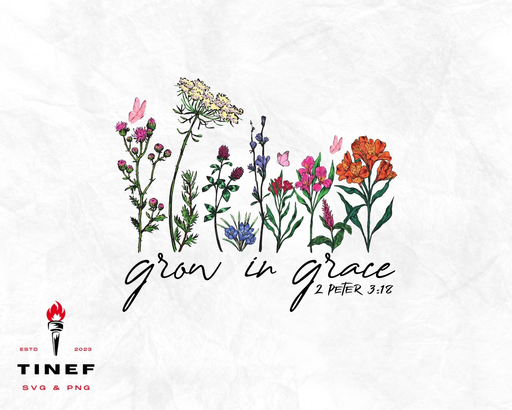 Grow in Grace PNG Svgchristian Designchristian Png - Etsy