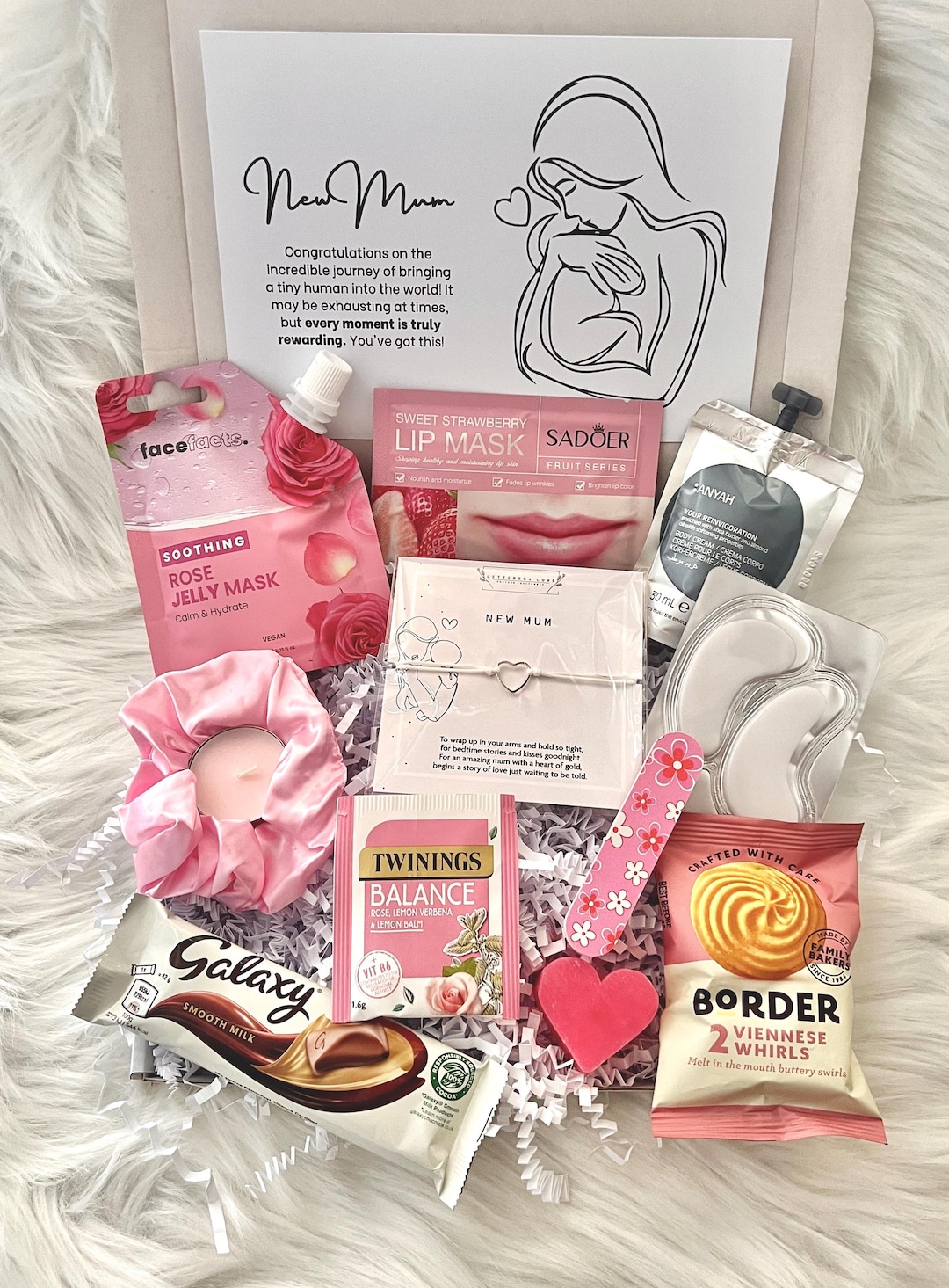New Mum Gift Box Luxury Spa Pamper Hamper for New Mummy Postpartum ...