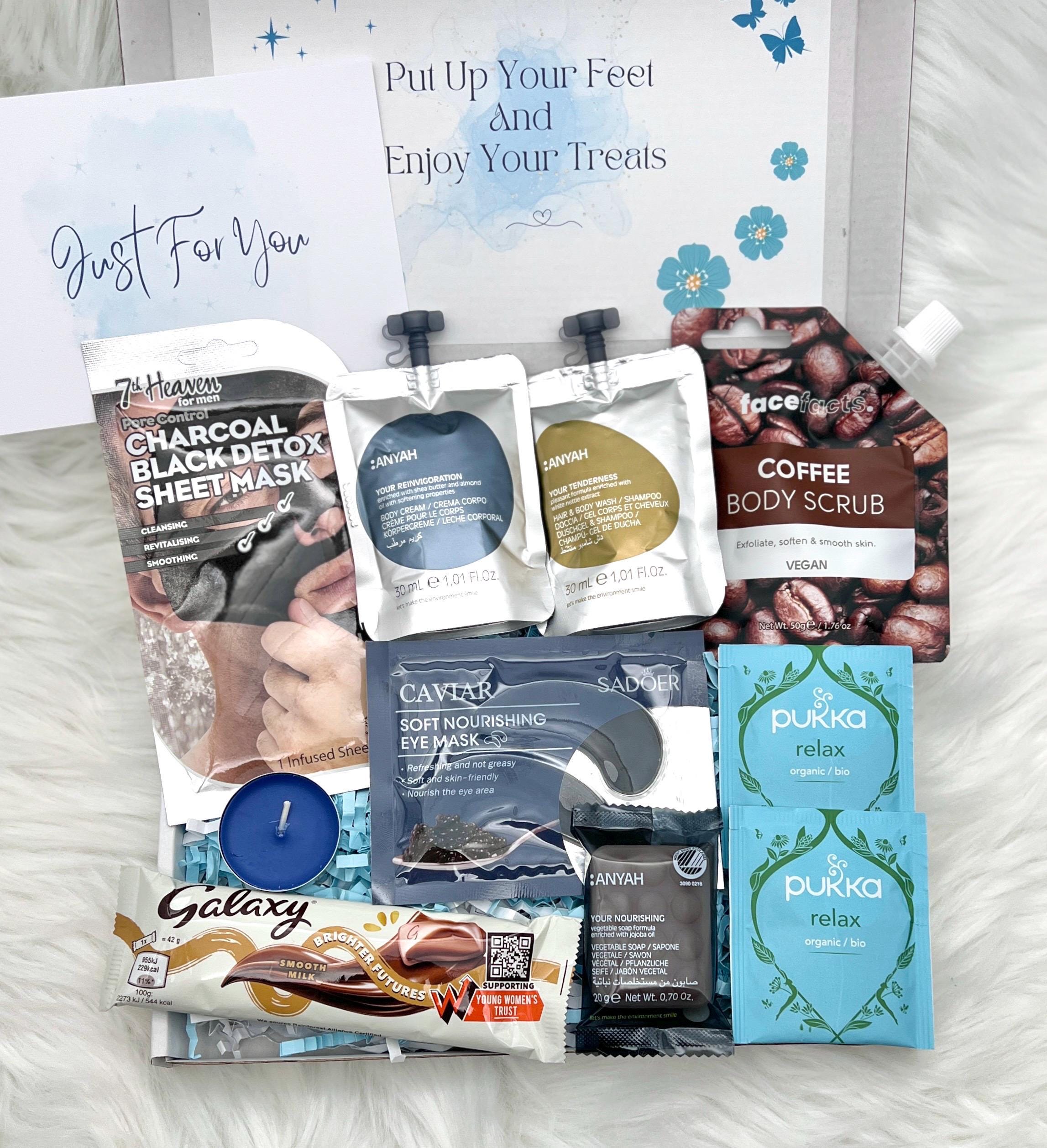 Mens Pamper Gift Box Birthday Box for Men Self Care Package for Him ...