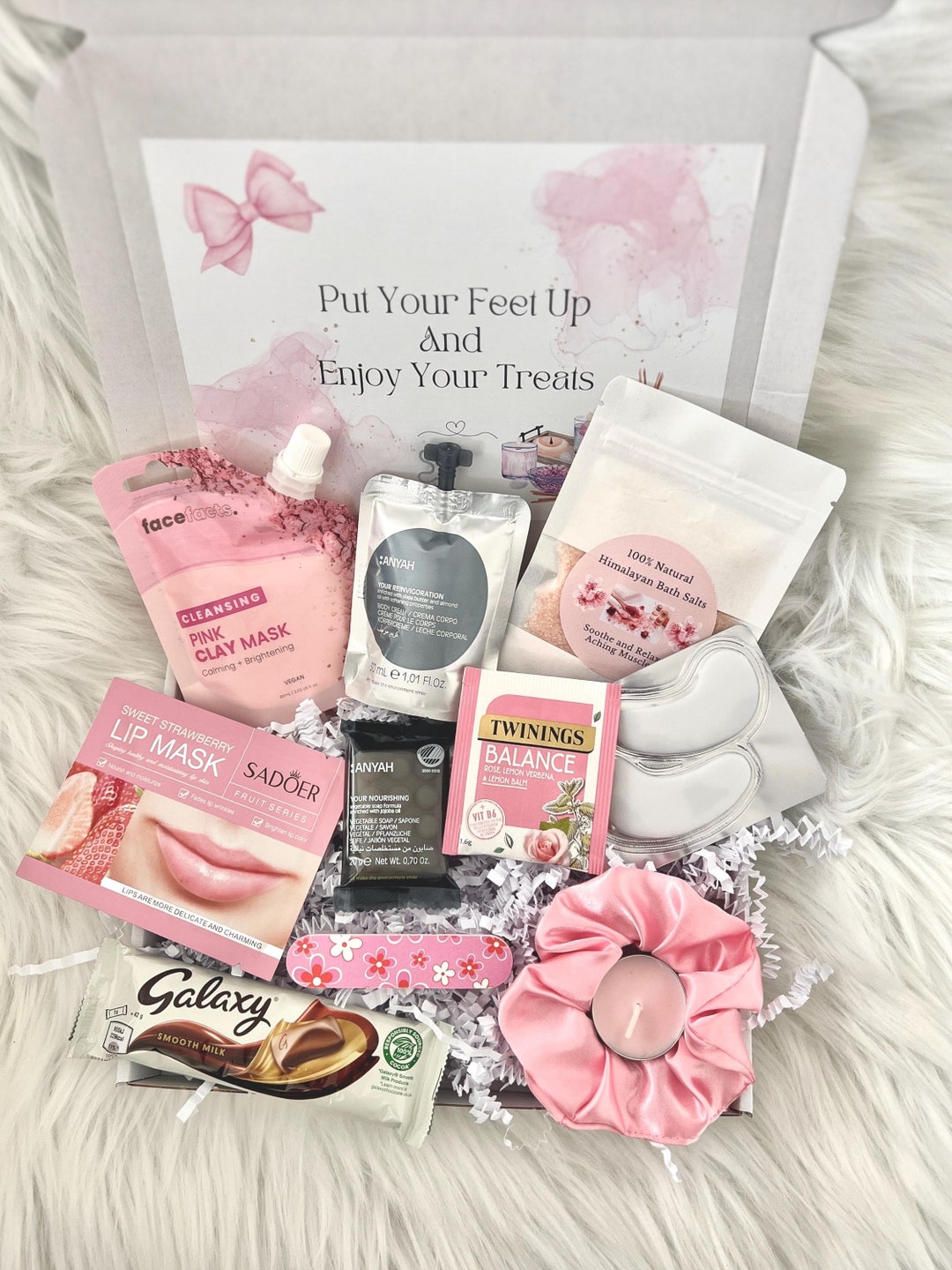 Pamper Gift Box for Her Birthday Relax Pamper Hamper Self Care Package ...