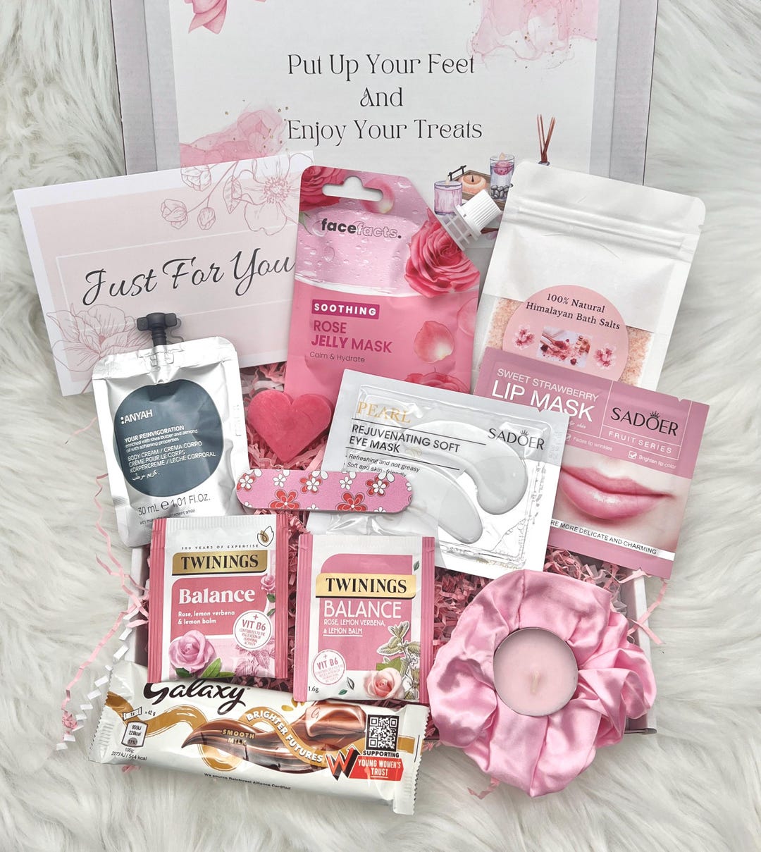 Pamper Gift Box for Her Birthday Relax Pamper Hamper Self Care Package ...