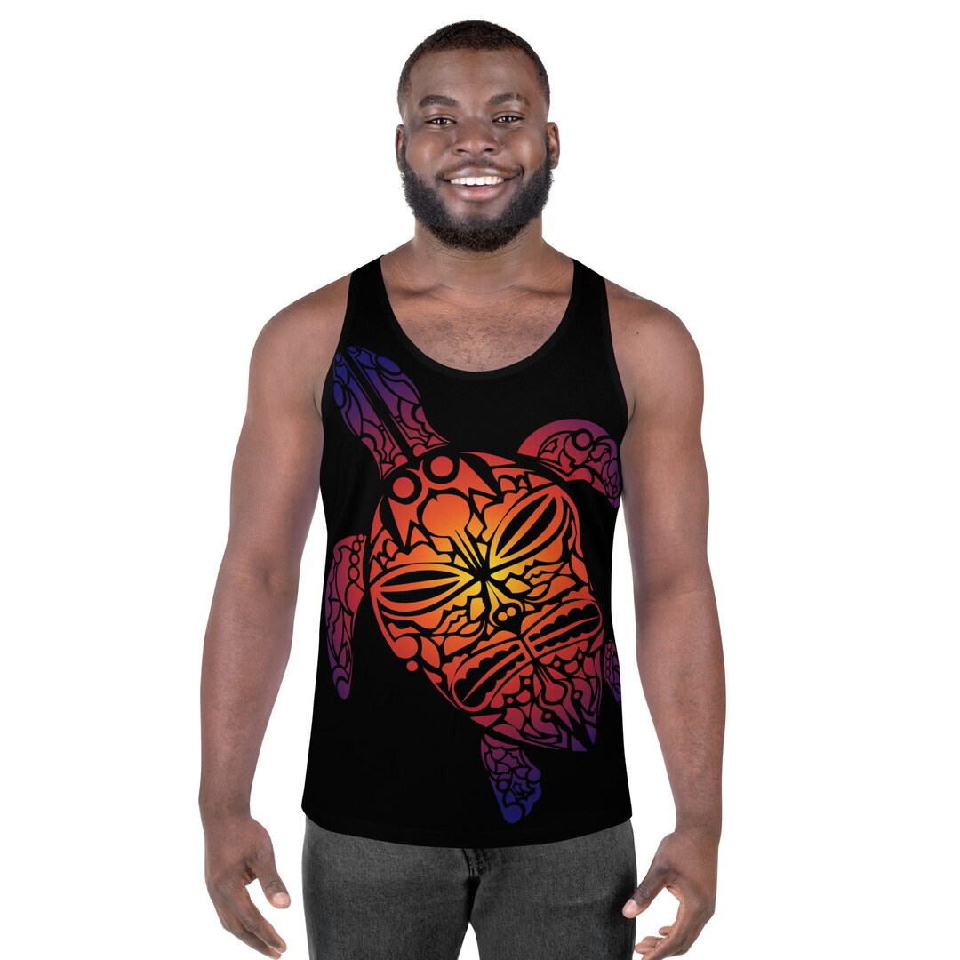 Sunset Turtle Tank Top - Etsy