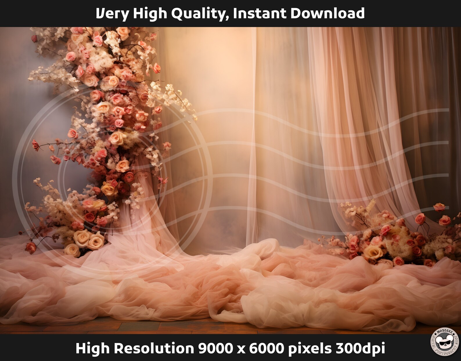 20 Warm Peach Digital Backdrops, Perfect for Your Wedding or Maternity ...