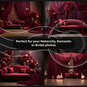 18 Dark Maroon Digital Backdrops. High Quality Studio Backgrounds for ...