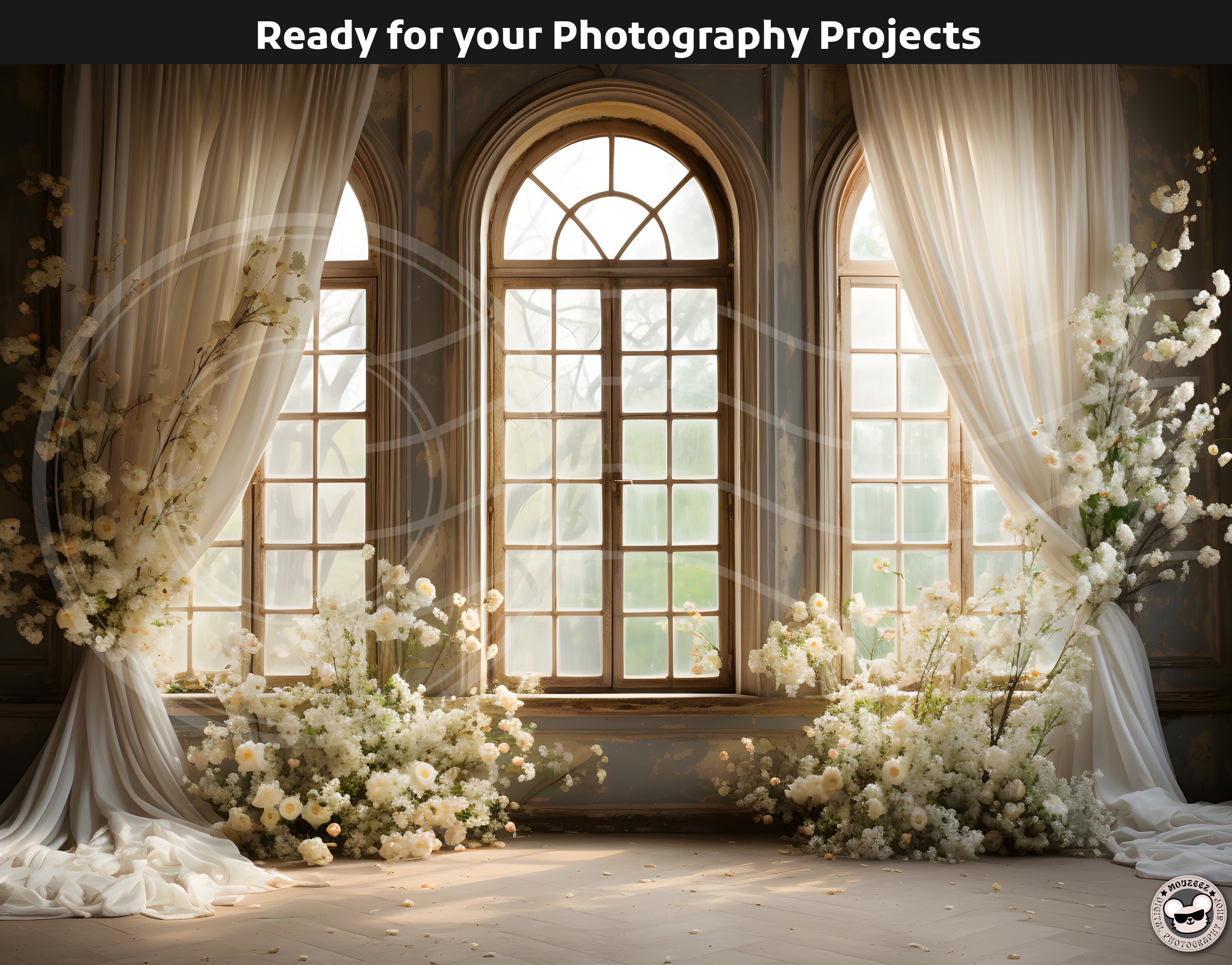 30 Digital White Room Wedding Backdrops. High Quality Studio ...