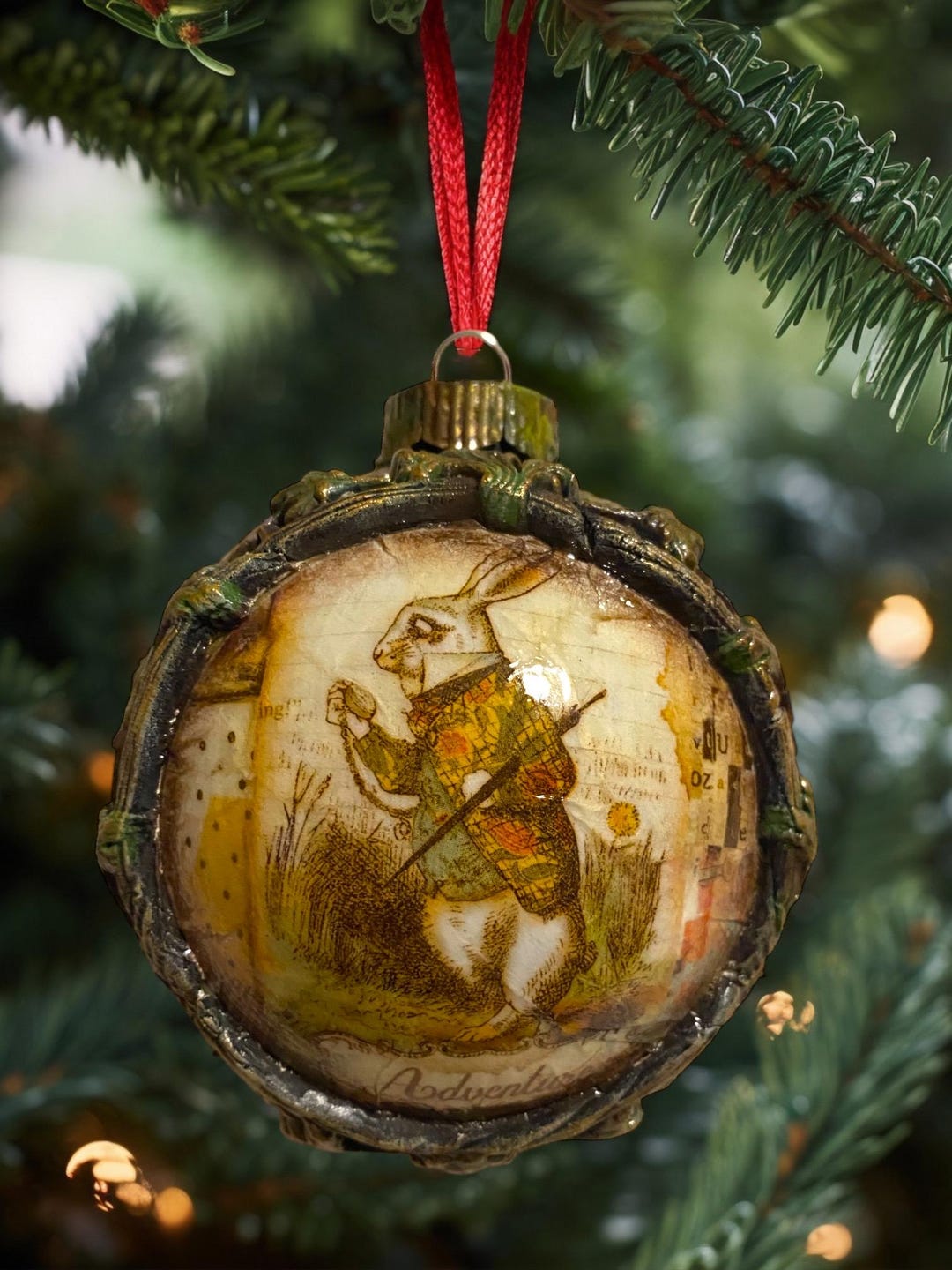 Alice in Wonderland White Rabbit Ornament - Etsy