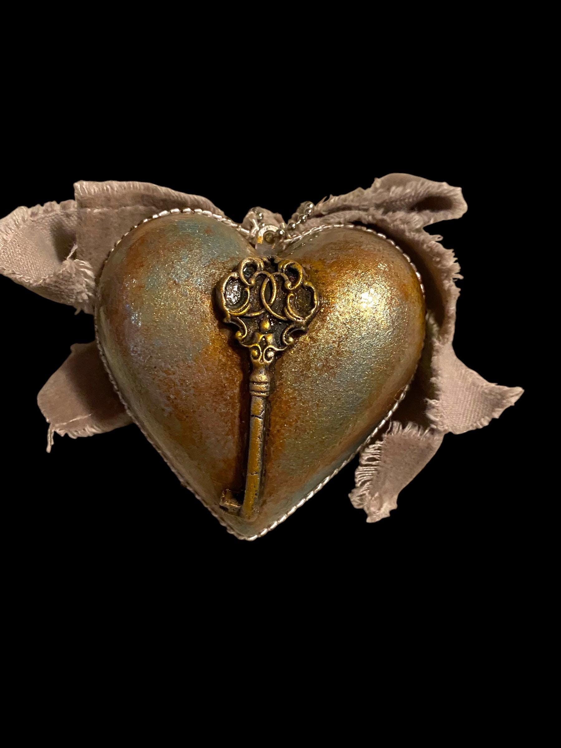 Heart Shaped Lock and Key Ornament - Etsy