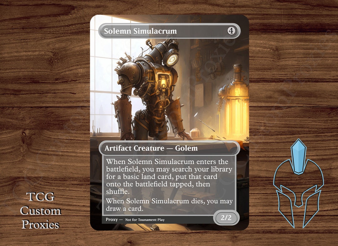 Solemn Simulacrum - Magic Playtest Proxy - Fullart - Etsy