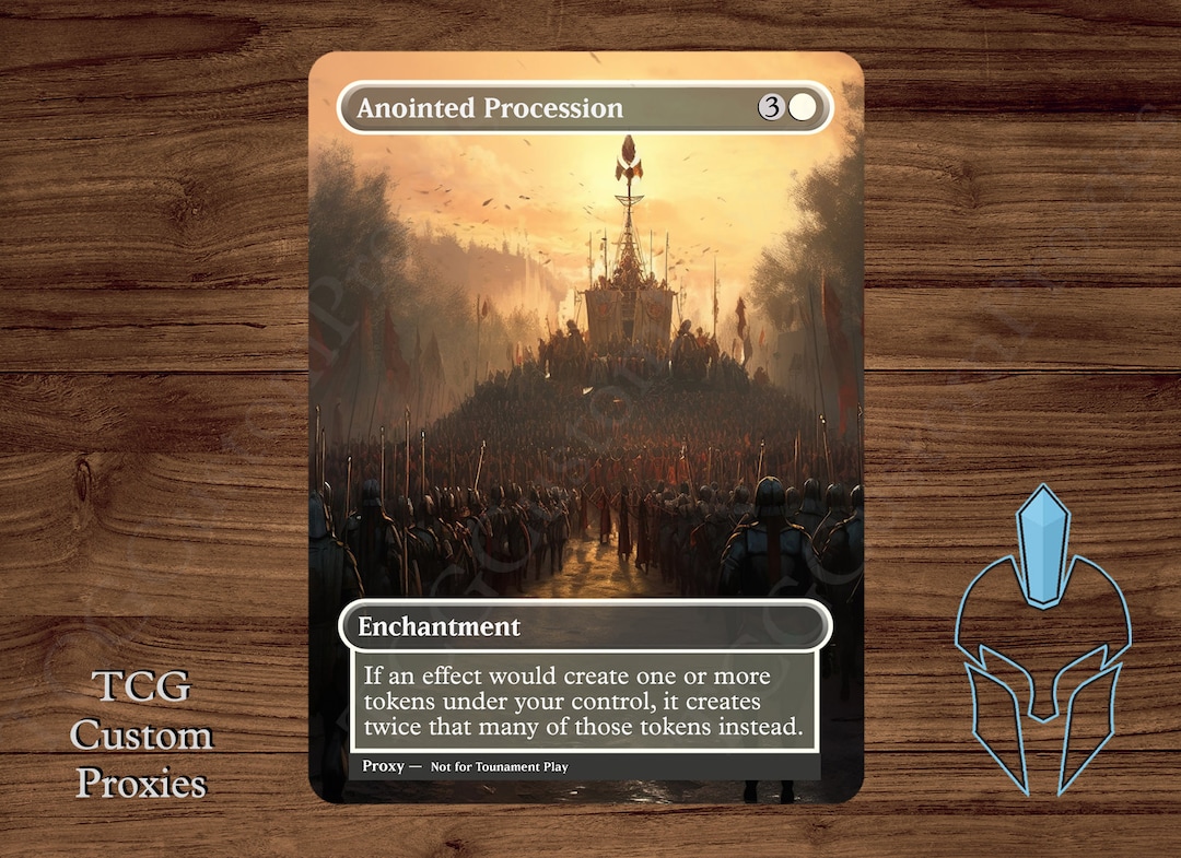 Anointed Procession Magic Playtest Proxy Fullart - Etsy