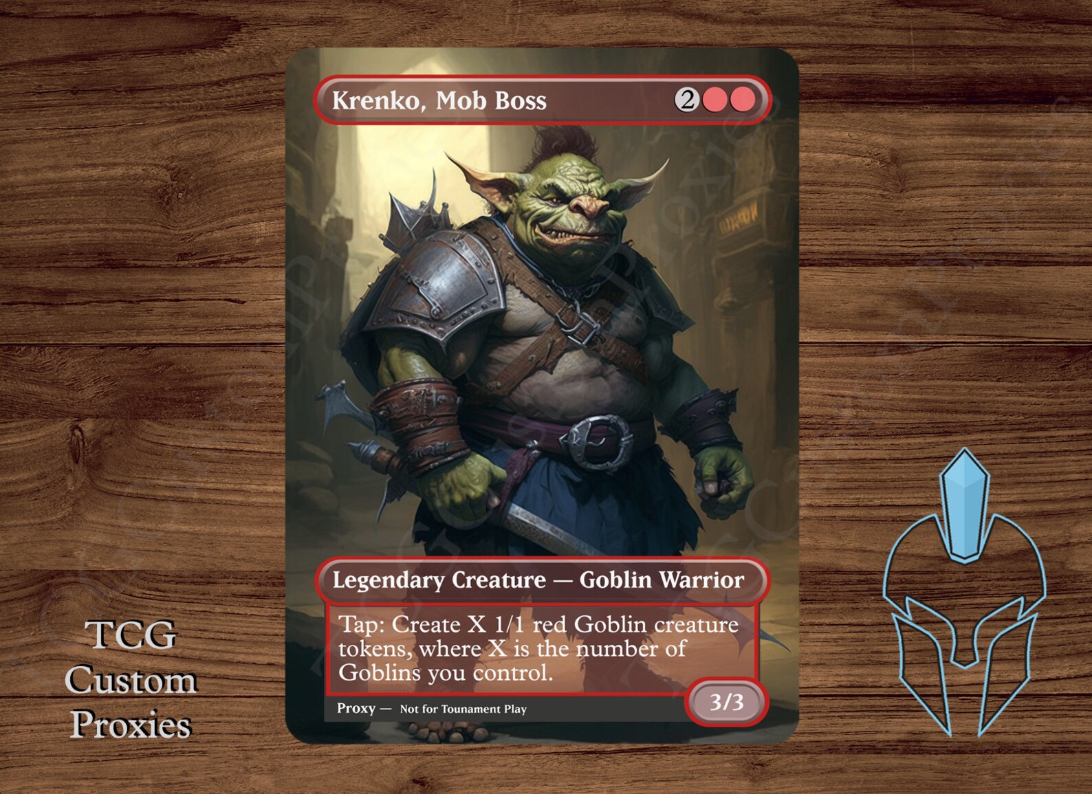 Krenko, Mob Boss Magic Playtest Proxy Fullart - Etsy