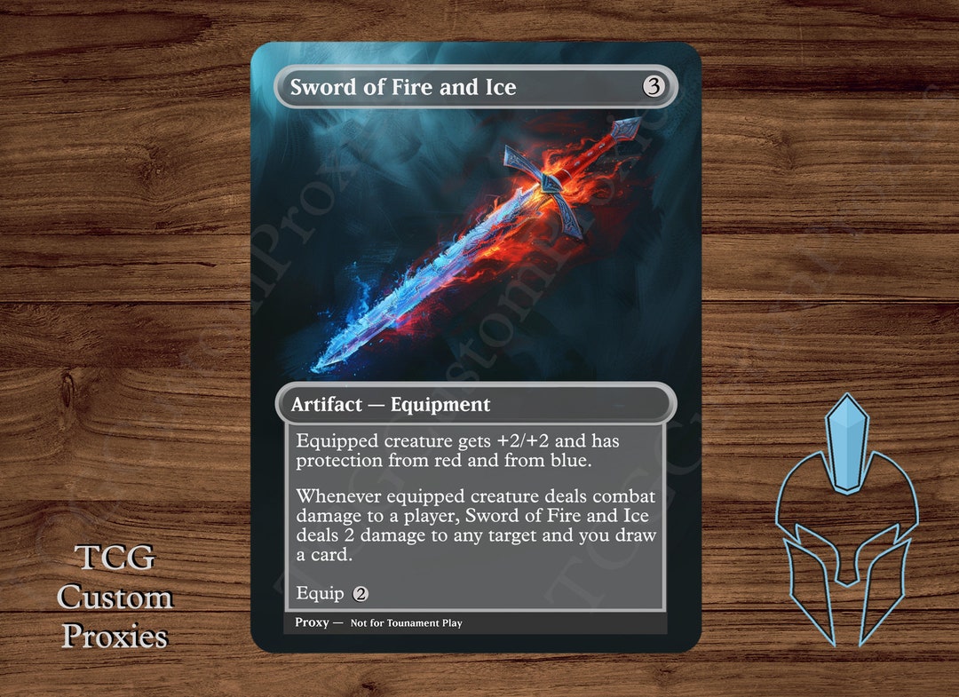 Sword of Fire and Ice - Magic Playtest Proxy - Fullart - Etsy