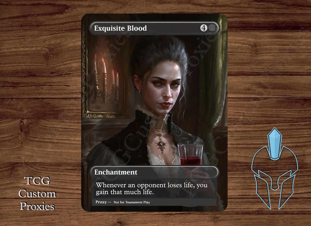 Exquisite Blood - Magic Playtest Proxy - Fullart - Etsy
