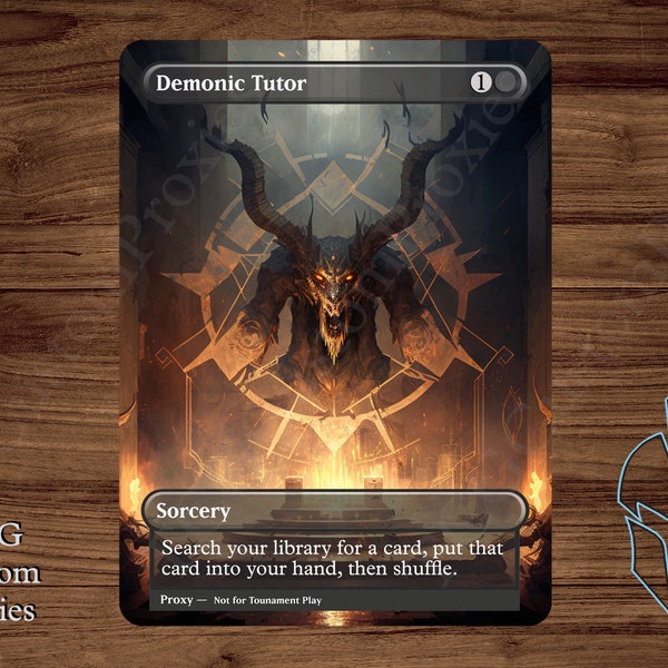 Mtg Proxy Demonic Tutor - Etsy