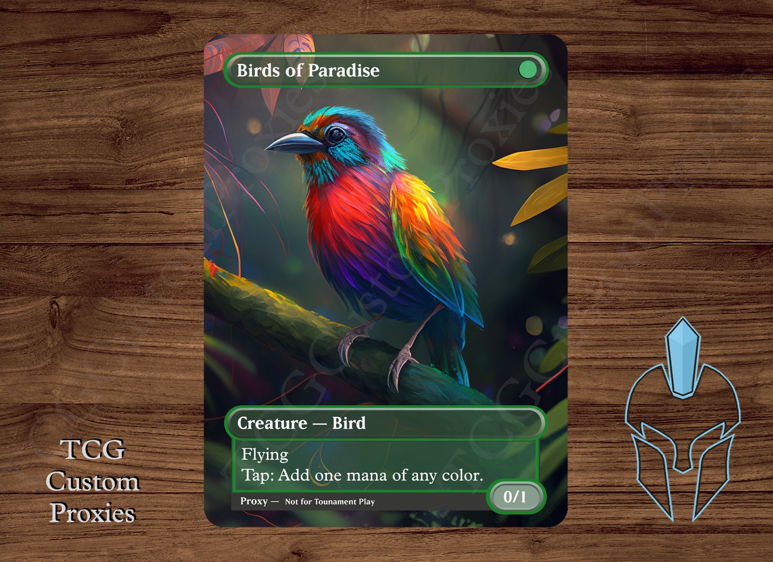 Birds Of Paradise Magic Playtest Proxy Fullart Etsy