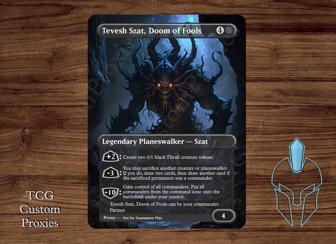 Tevesh Szat Doom of Fools Magic Playtest Proxy Fullart - Etsy Australia