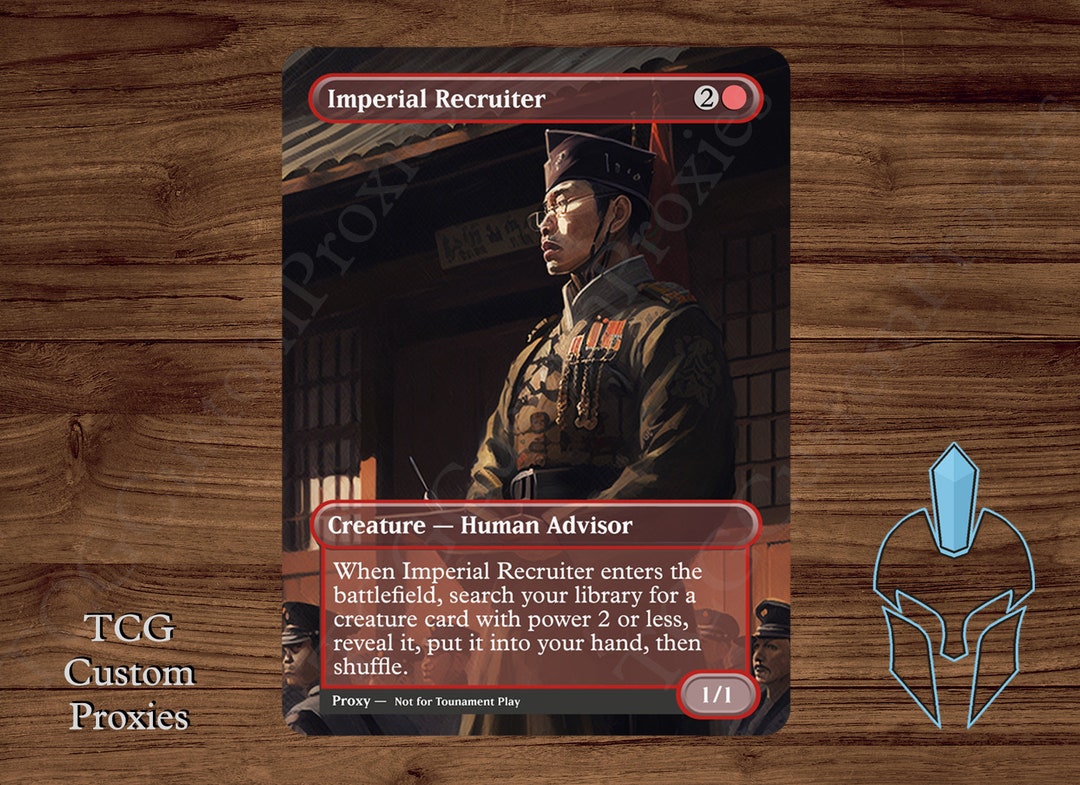 Imperial Recruiter - Magic Playtest Proxy - Fullart - Etsy