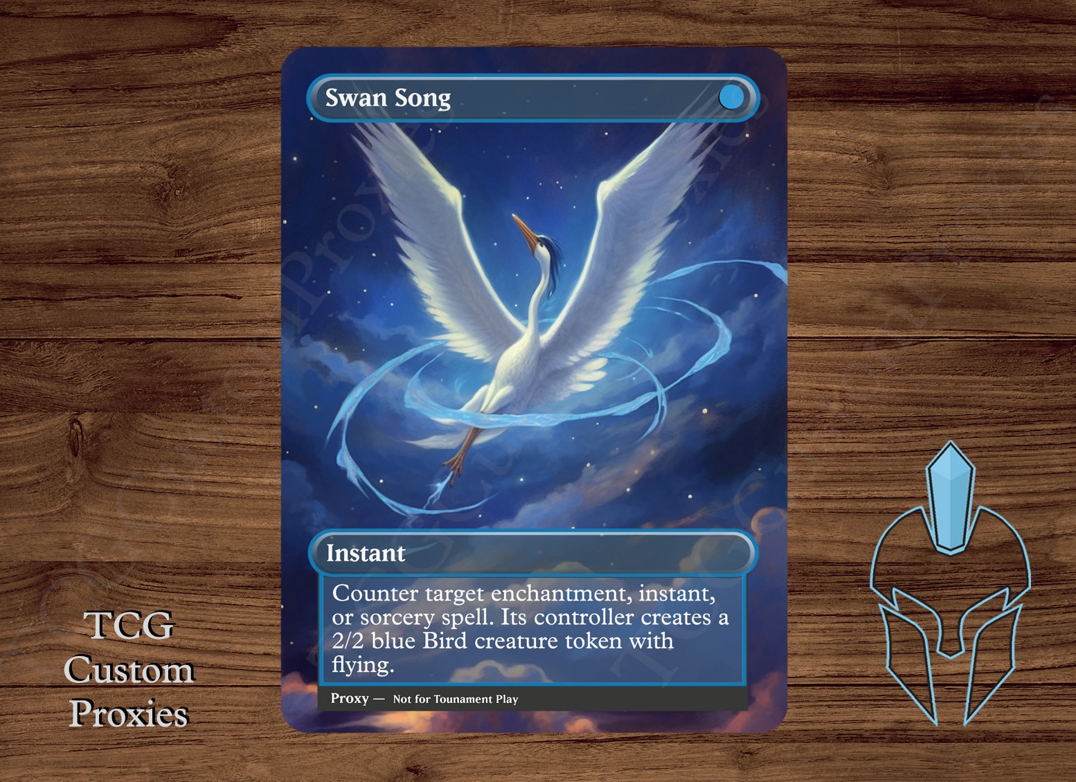 Swan Song Magic Playtest Proxy Fullart - Etsy