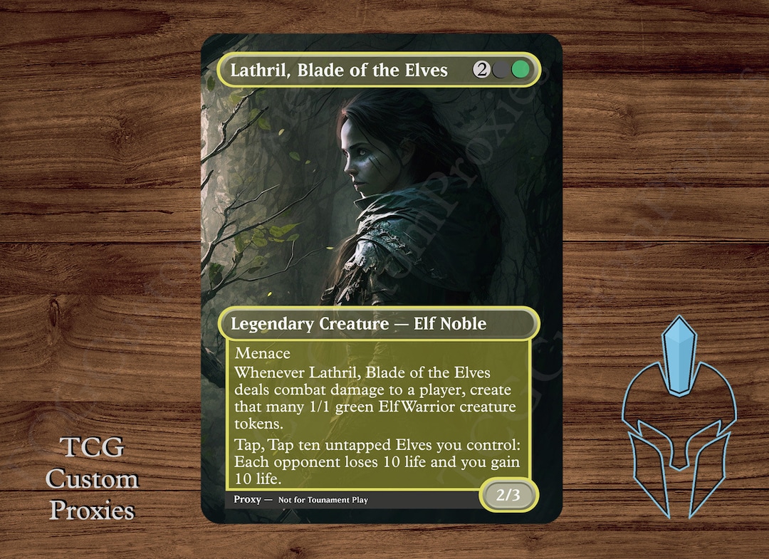 Lathril, Blade of the Elves - Magic Playtest Proxy - Fullart - Etsy